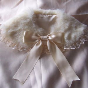 LACE FRILL Ribbon Fur Collar - Etsy