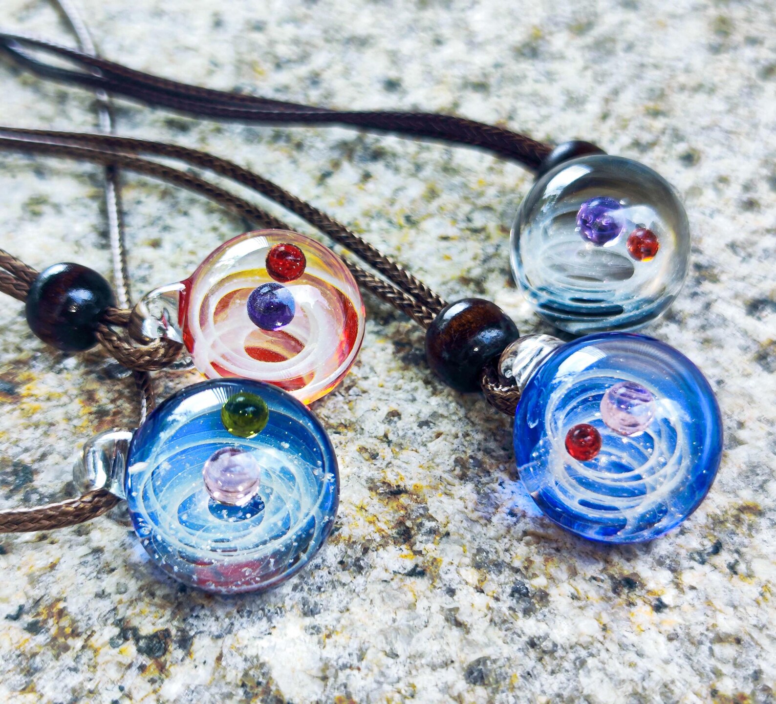 Handmade Handcrafted Cosmic Glass Pendant,galaxy Glass Pendant,galaxy ...