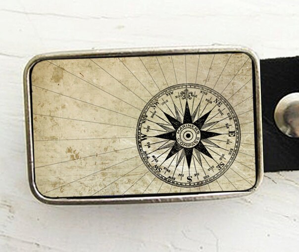 Mariner's Compass Belt Buckle pt 2 Groom Groomsmen - Etsy
