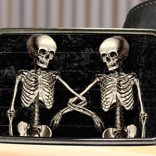 Skeleton Duo Belt Buckle - Etsy