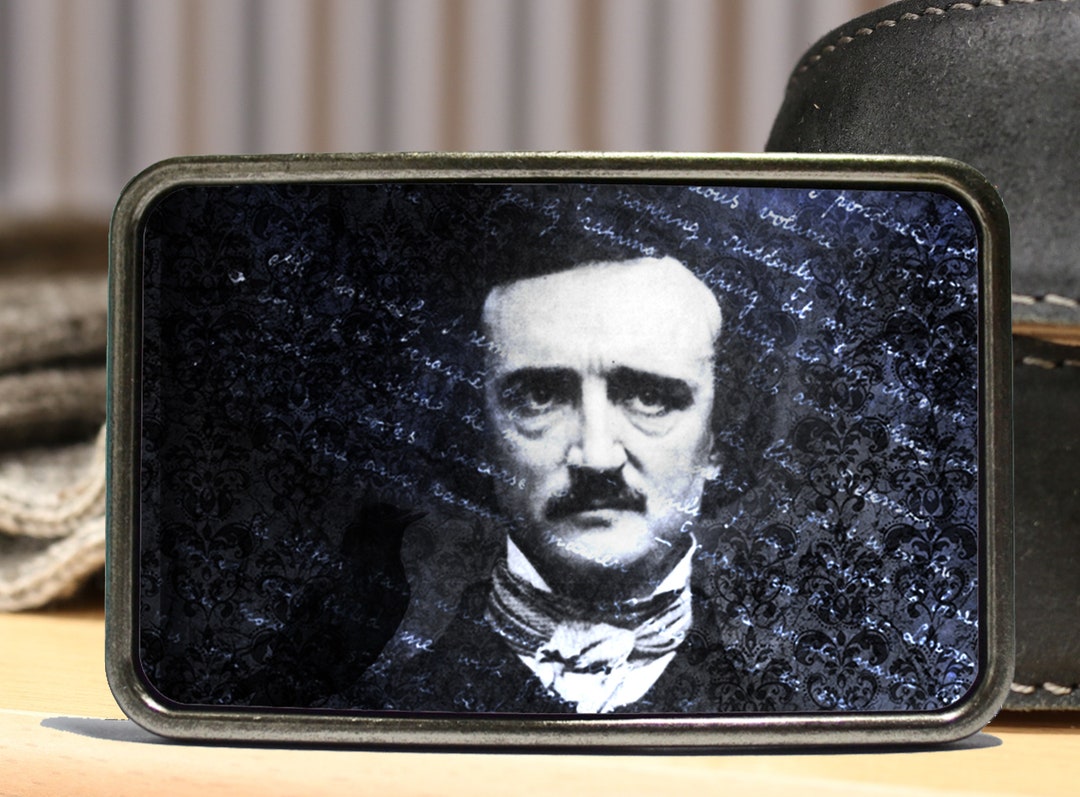 Edgar Allan Poe Belt Buckle, Gift for Steampunk Fan - Etsy