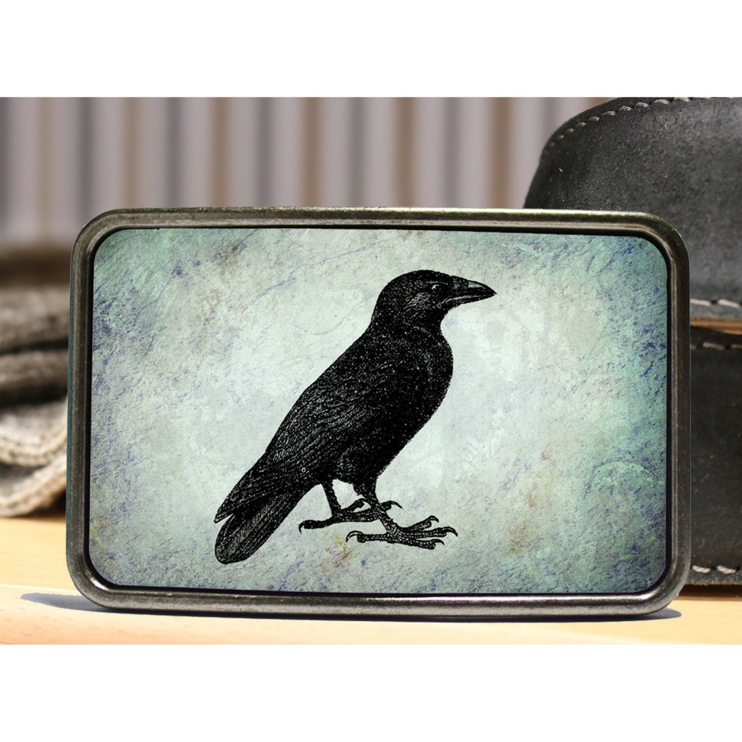 Vintage Raven Belt Buckle - Etsy