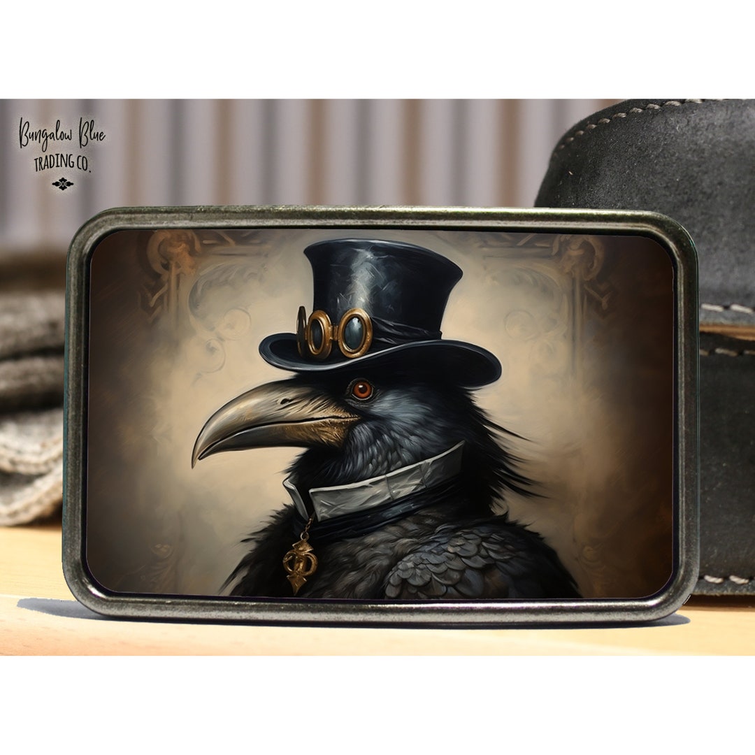 Dapper Steampunk Crow Belt Buckle - Etsy