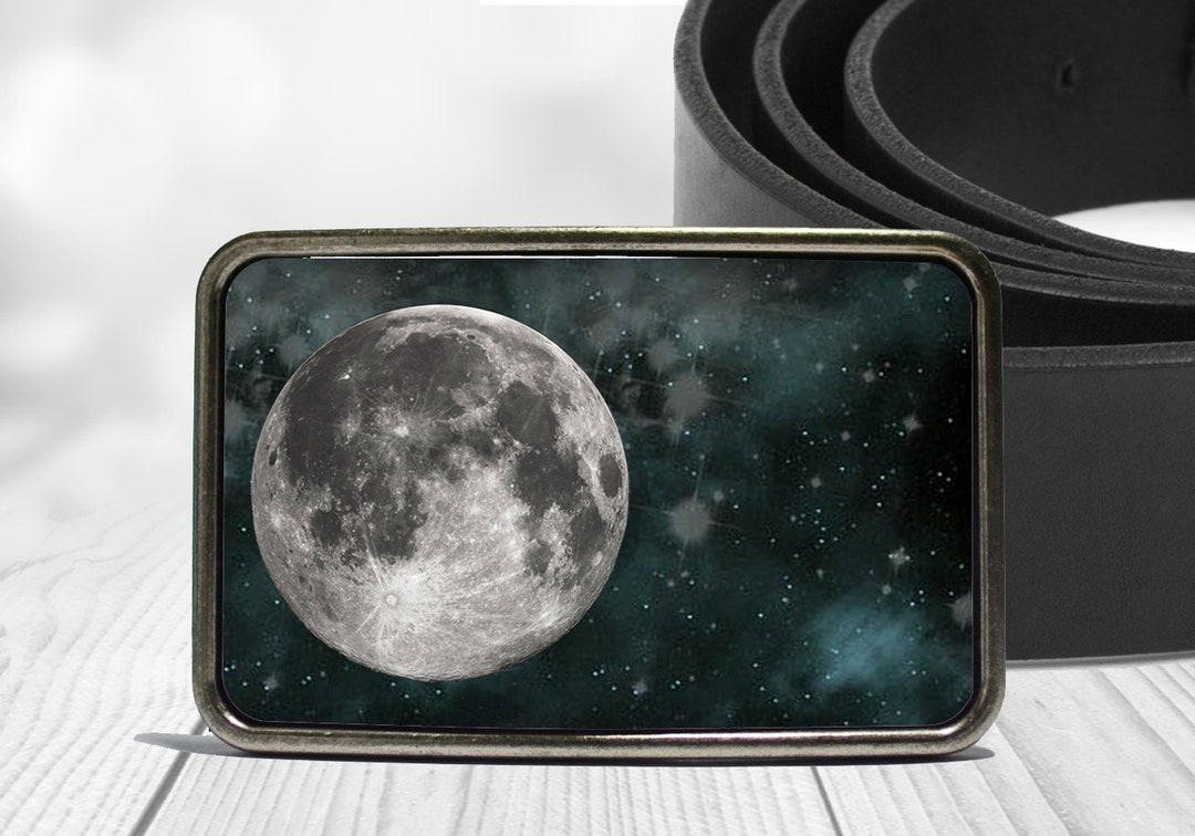Full Moon Belt Buckle Celestial Galaxy Buckle - Etsy