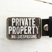 Private Property Belt Buckle, Urban Industrial, Father's Day, Gift ...