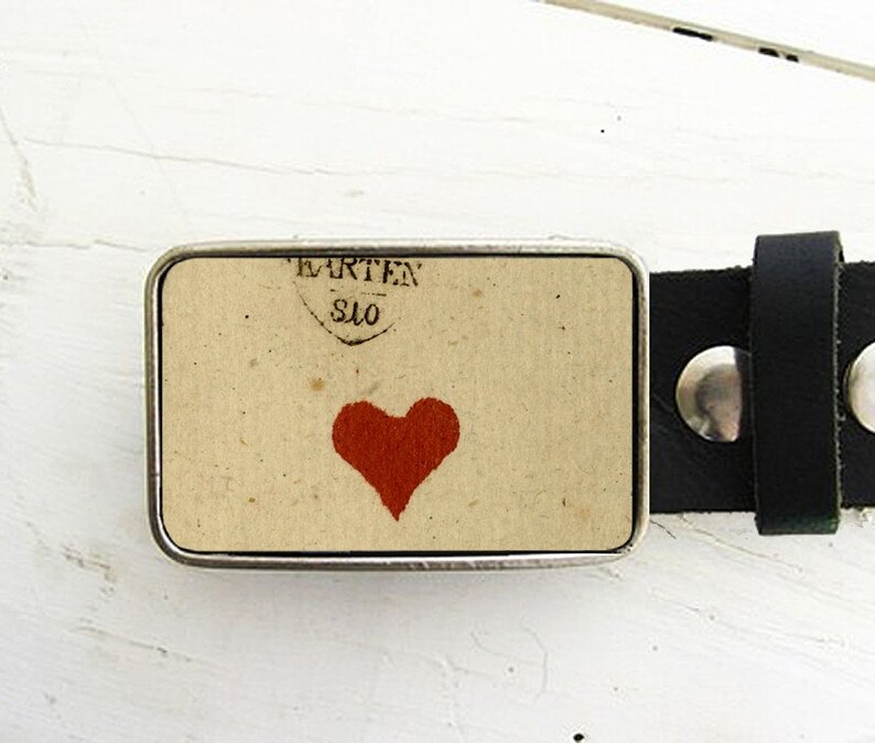 Single Red Heart Belt Buckle Valentine Valentine's Day - Etsy
