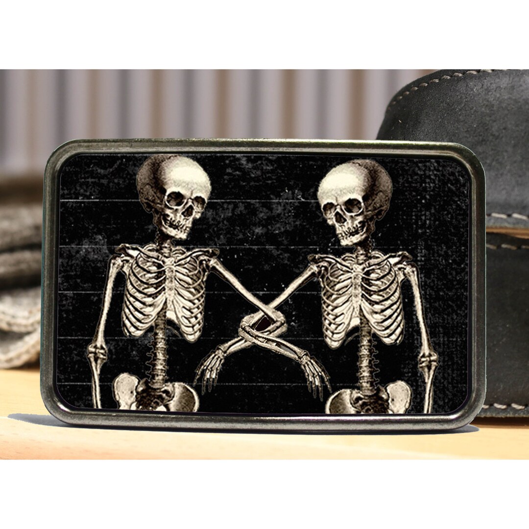 Skeleton Duo Belt Buckle - Etsy