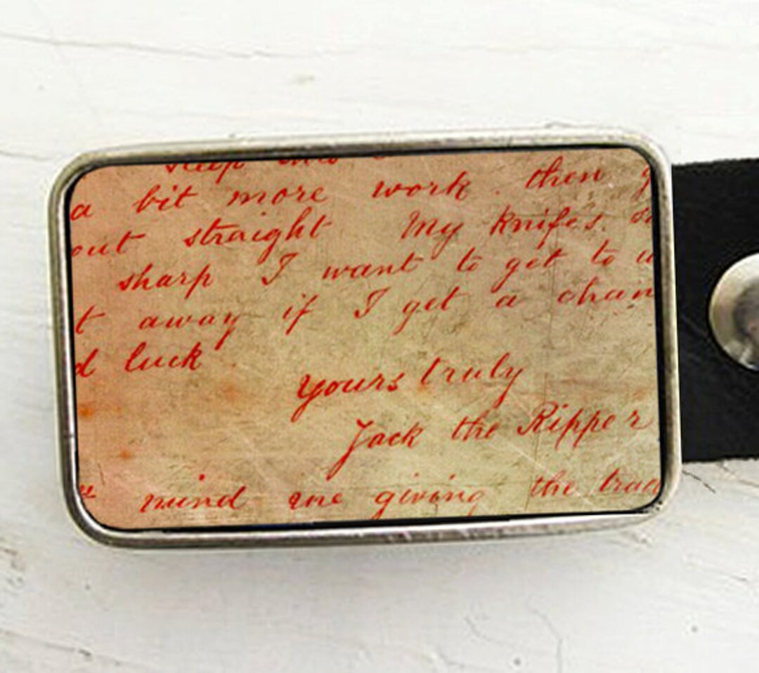 Jack the Ripper Belt Buckle Dear Boss Letter - Etsy
