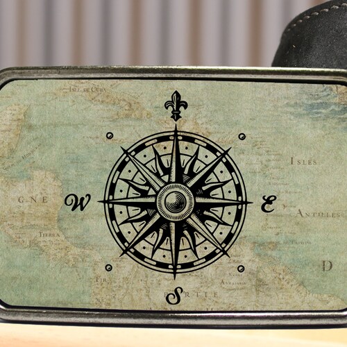 Vintage Compass Belt Buckle Belt Buckle for Men - Etsy
