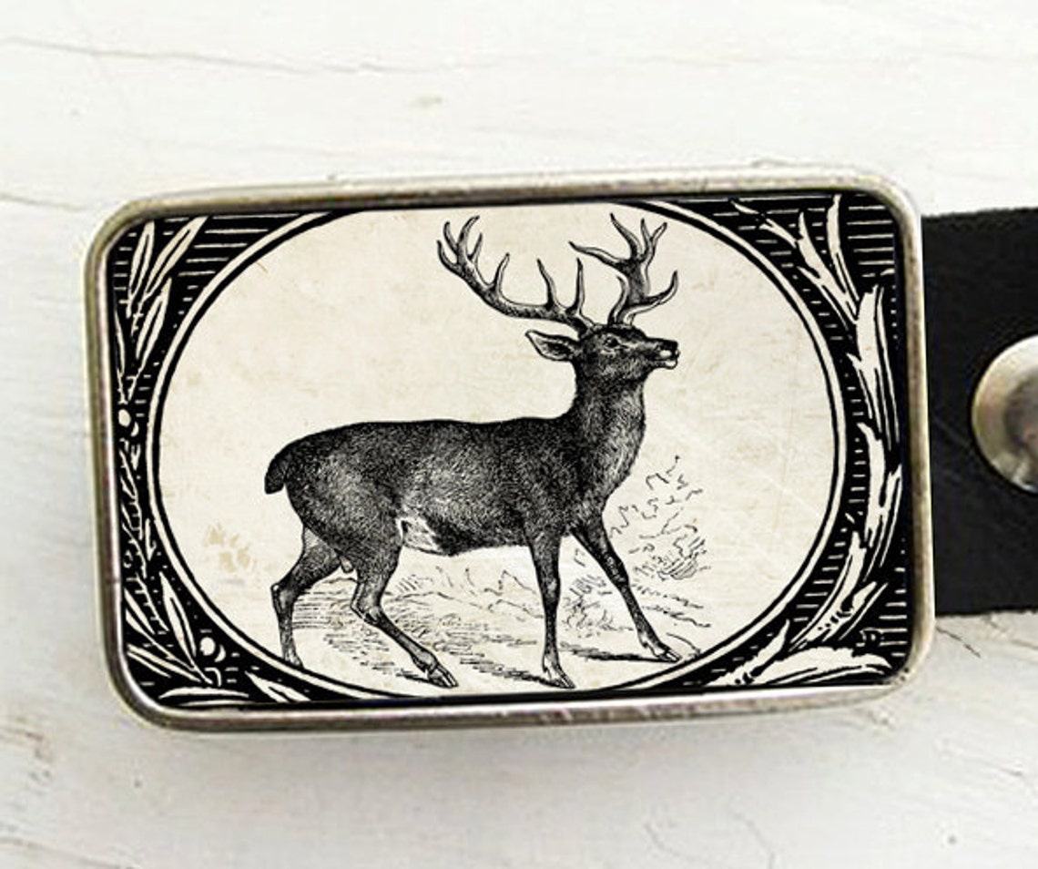 Woodland Deer Belt Buckle - Etsy