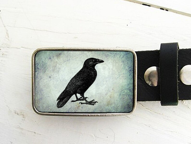 Vintage Raven Belt Buckle | Etsy