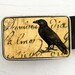 Metal Belt Buckle- Nevermore- Raven on Aged Handwriting- Halloween - Etsy