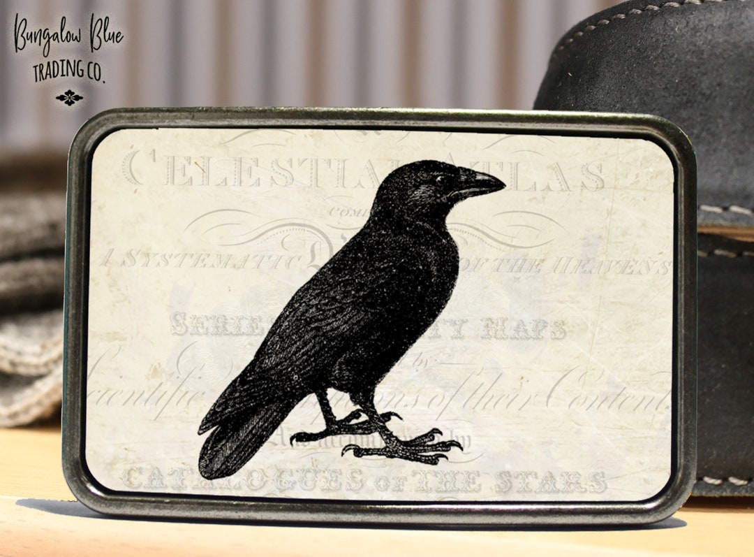 Raven Belt Buckle, Gothic Style Halloween Belt Buckle - Etsy