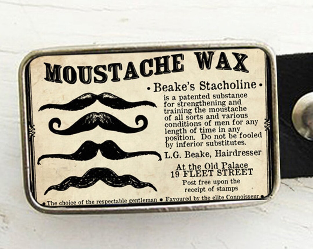 Moustache Wax Belt Buckle - Etsy