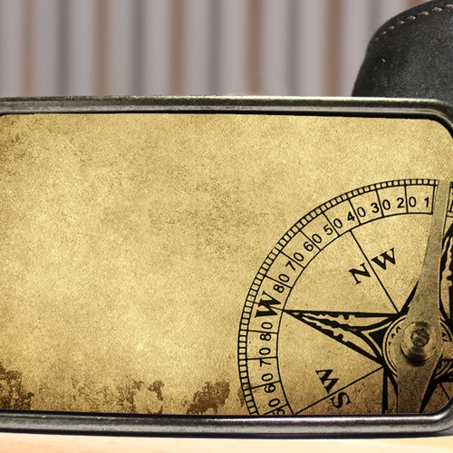 Vintage Compass Belt Buckle Belt Buckle for Men - Etsy