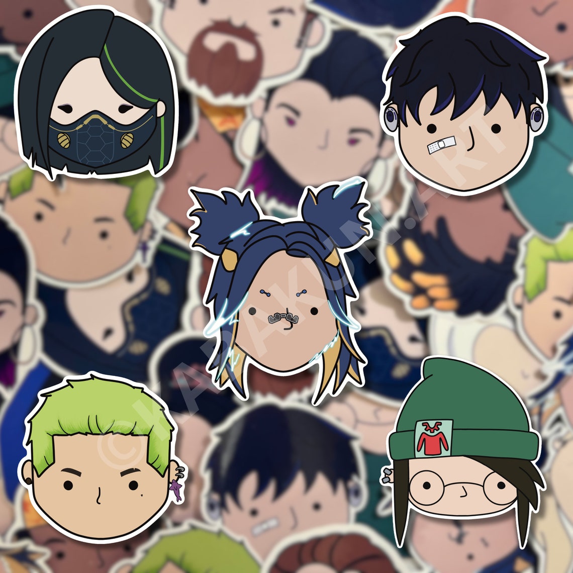Valorant Agent Stickers Gaming Art Stickers Valorant Stickers Chibi ...