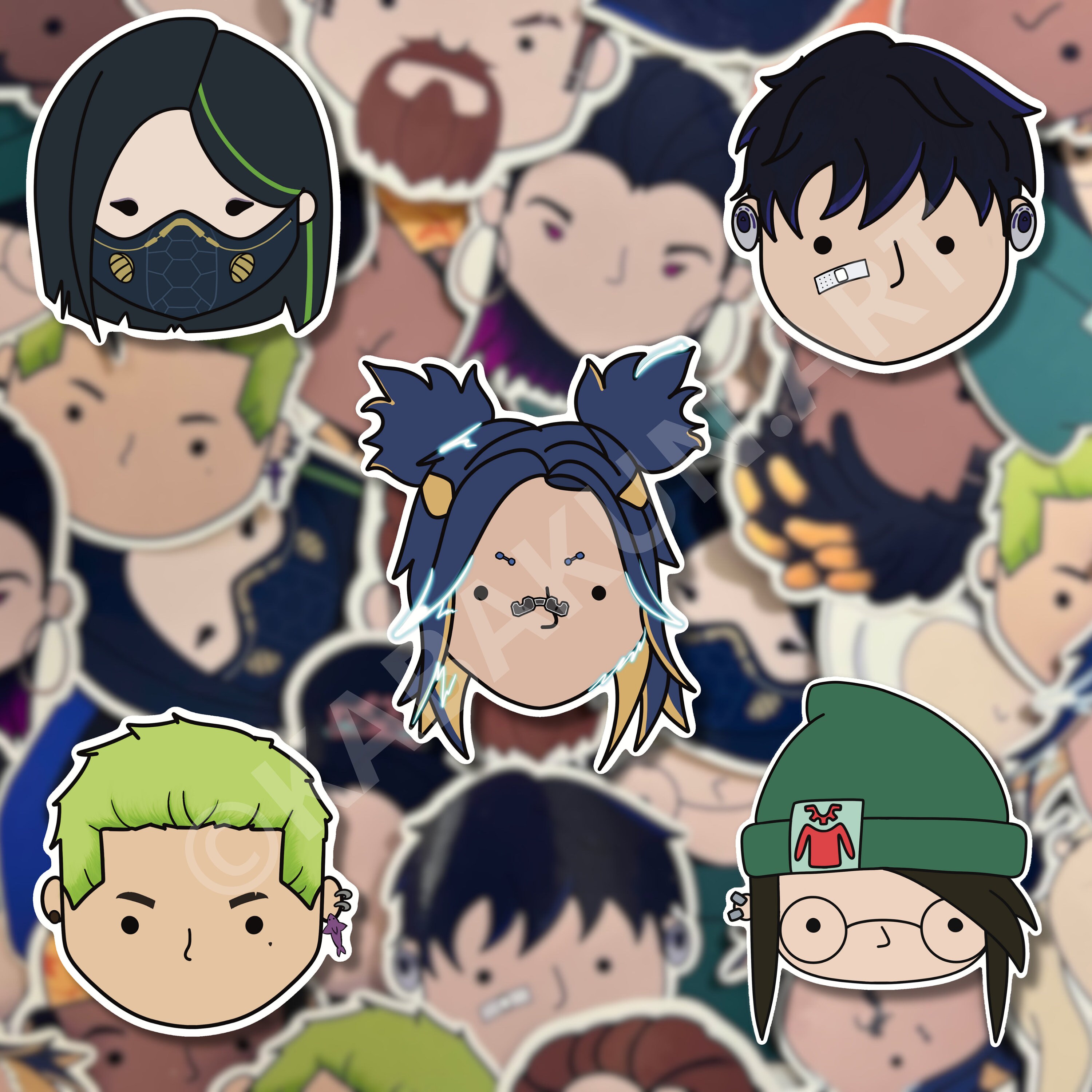 Valorant Agent Stickers Gaming Art Stickers Valorant Stickers Chibi ...