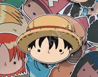 Cute Funny One Piece Stickers | Anime Art Stickers | Straw Hat Crew ...