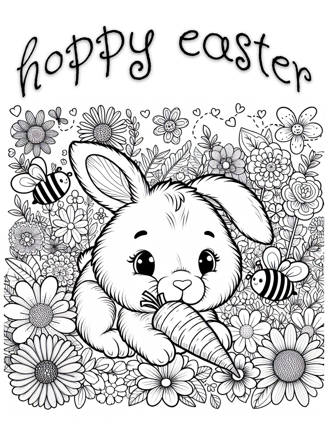 Easter Coloring Pages: Bundle of 5 - Etsy