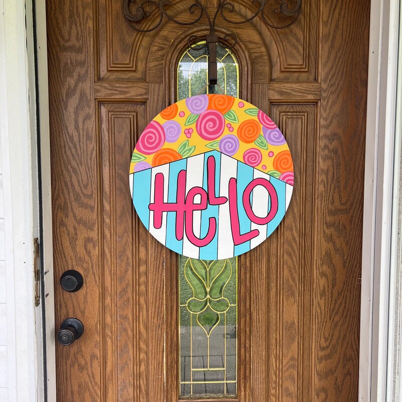 Colorful Door Hanger - Etsy