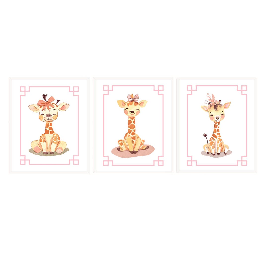 Baby Giraffe Printable Wall Art, Adorable Giraffe Baby Room Art Print ...