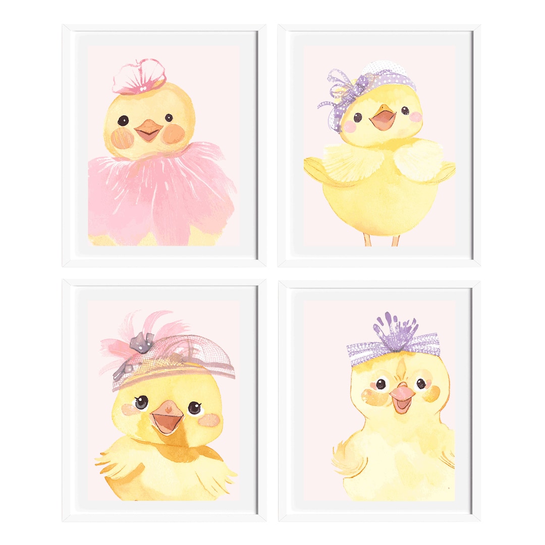 Baby Chick Farm Animal Nursery Decor, Printable Baby Chick Farm Animal ...