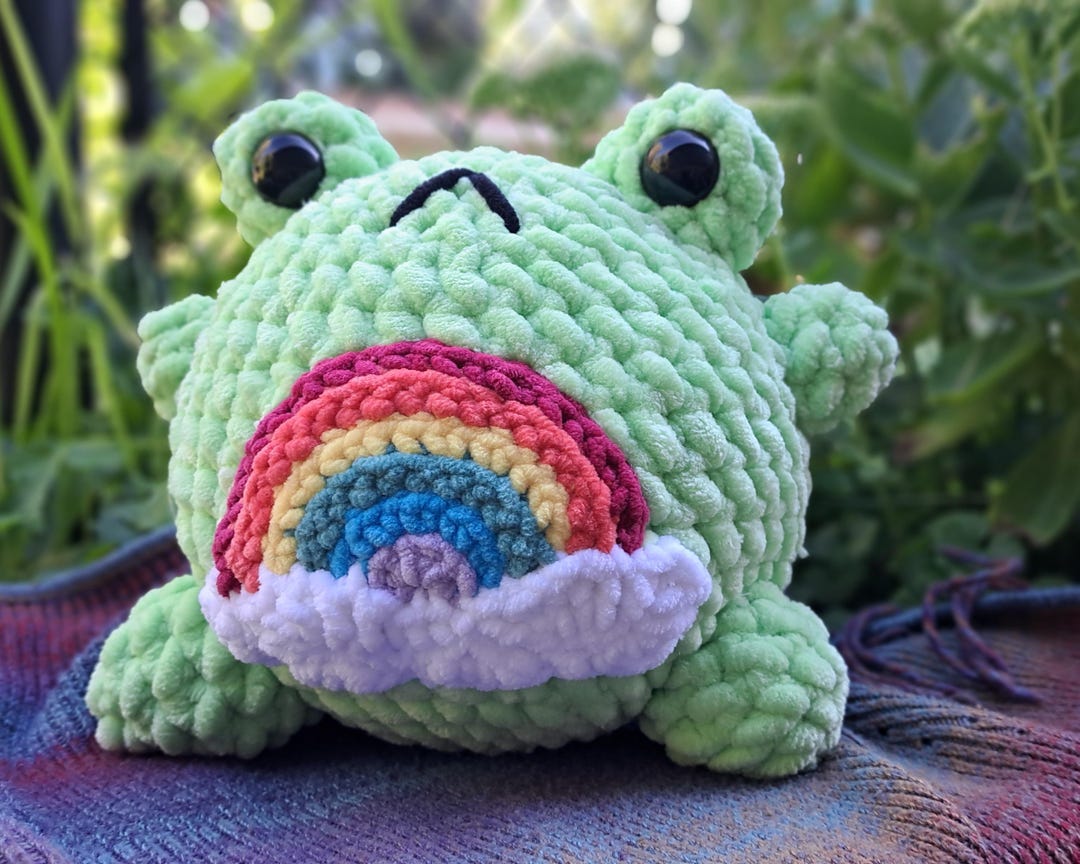 Rainbow Blob Frog - Etsy