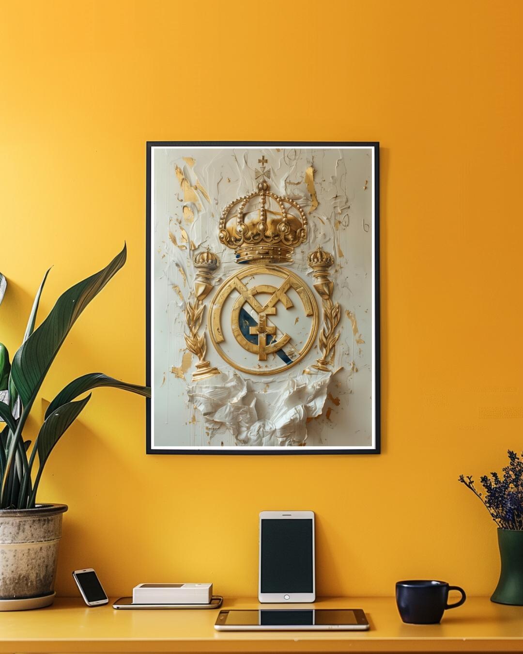 Real Madrid EPIC Crest Logo Emblem Badge PRINT POSTER | Contemporary ...