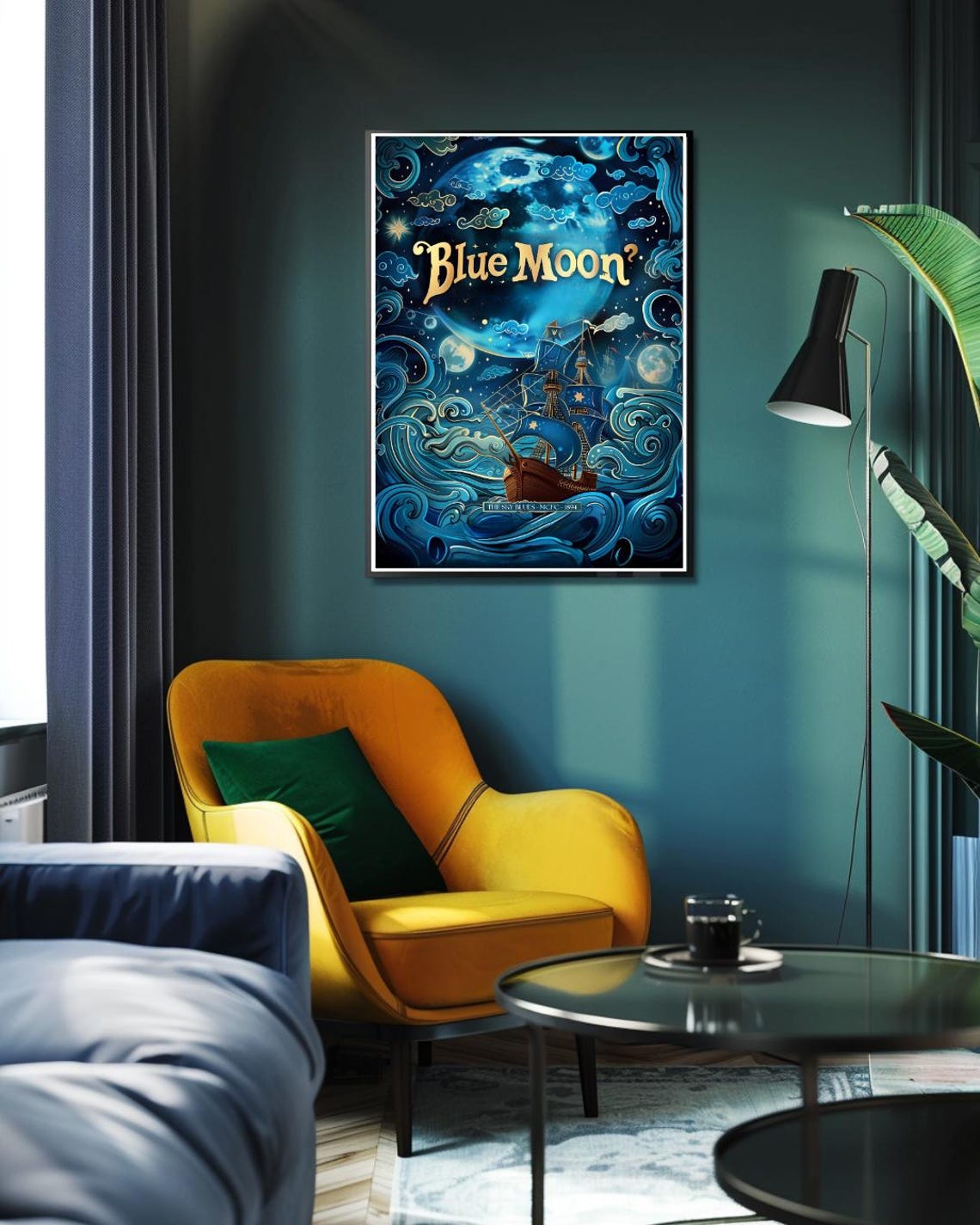 Manchester City "blue Moon" Ship Art Print: MCFC Football Decor - Etsy