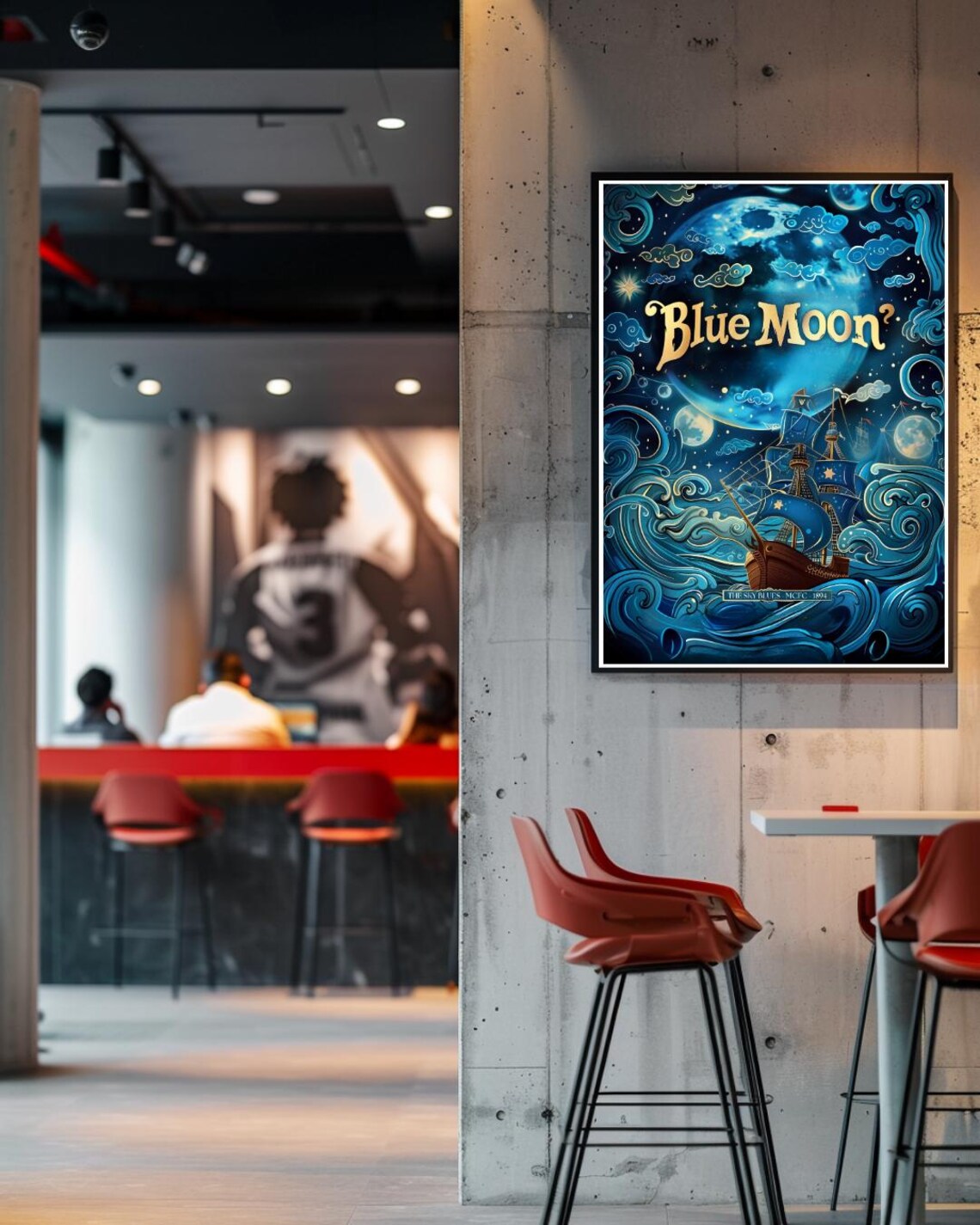 Manchester City "blue Moon" Ship Art Print: MCFC Football Decor - Etsy