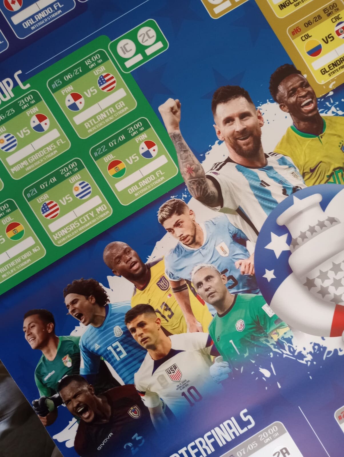 Copa America 2024 USA Soccer Wall Chart Calendar 20x30 Full Color ...