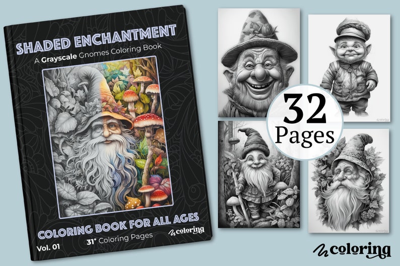 Shaded Enchantment 32 Coloring Pages: Coloring Book for All Ages ...