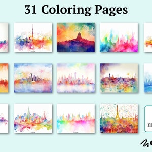 Urban Boundaries 31 Coloring Pages: Adult Coloring Book || Reverse ...