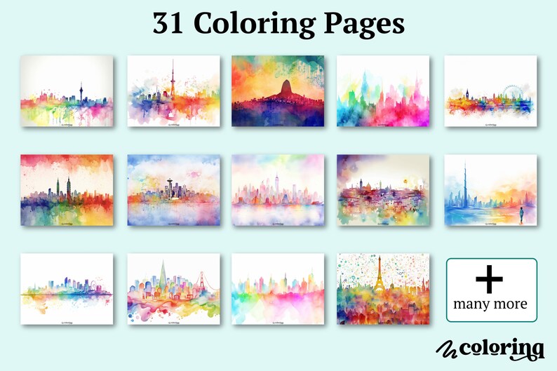 Urban Boundaries 31 Coloring Pages: Adult Coloring Book || Reverse ...