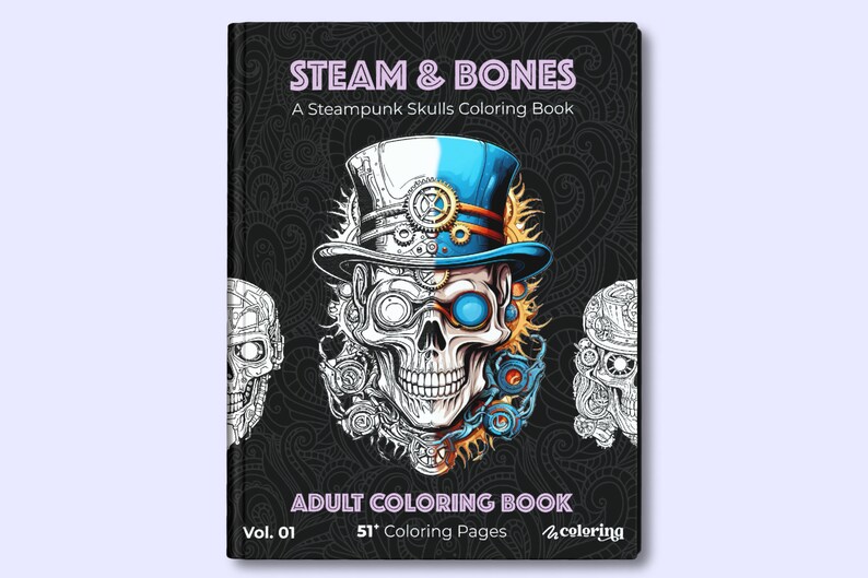 Steam & Bones 52 Coloring Pages: Adult Coloring Book || - (PDF) Instant ...