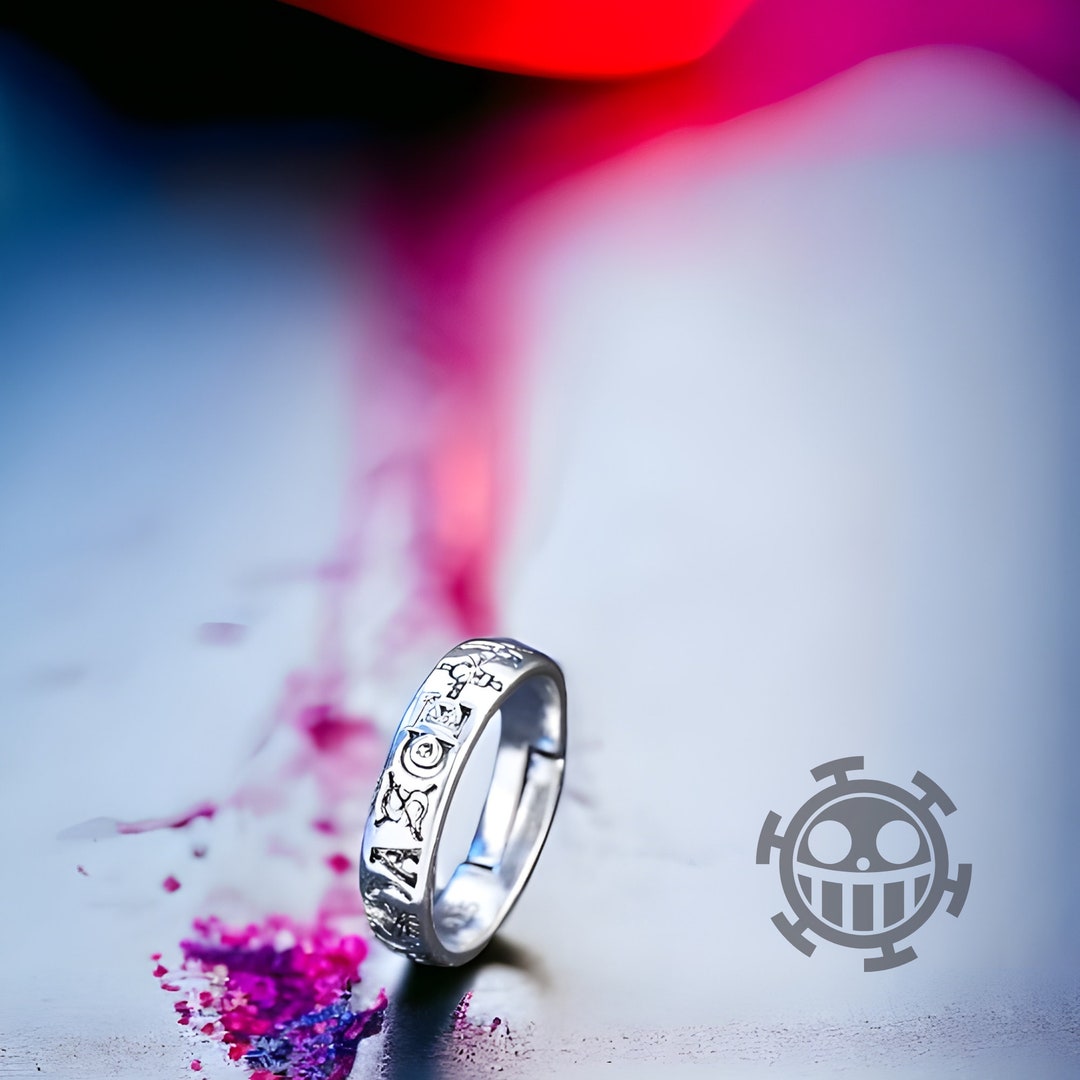 Adjustable Silver One Piece Inspired Ring, Cosplay Jewelry, Monkey D ...