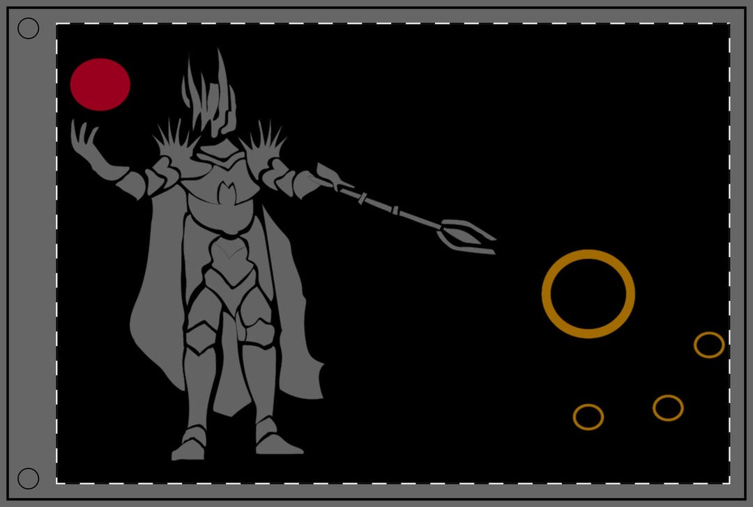 LOTR Sauron/ Blackbeard Double Sided Flag for Home Decor, Fantasy ...