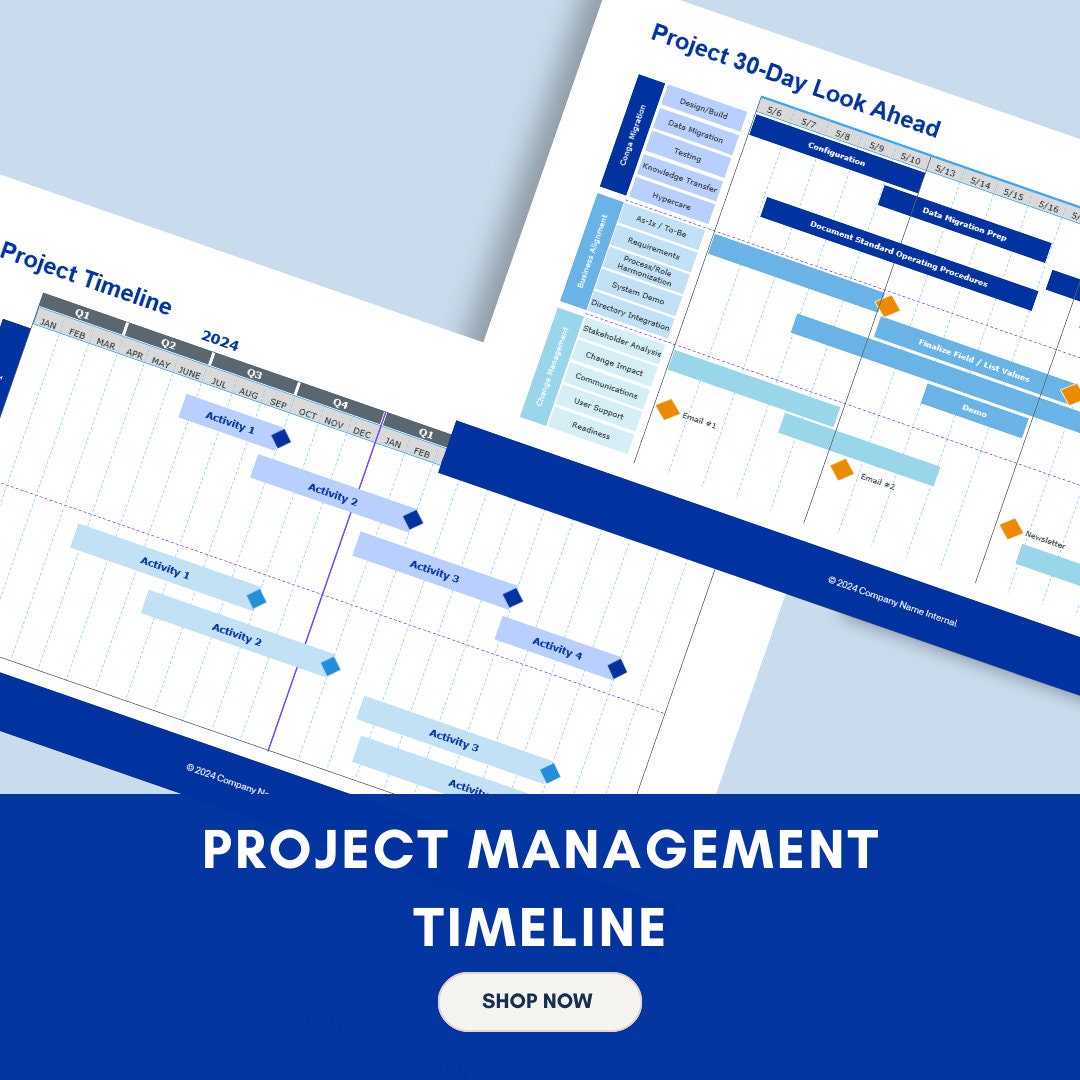 Project Management Tool Gantt Chart Powerpoint Template Slides - Etsy