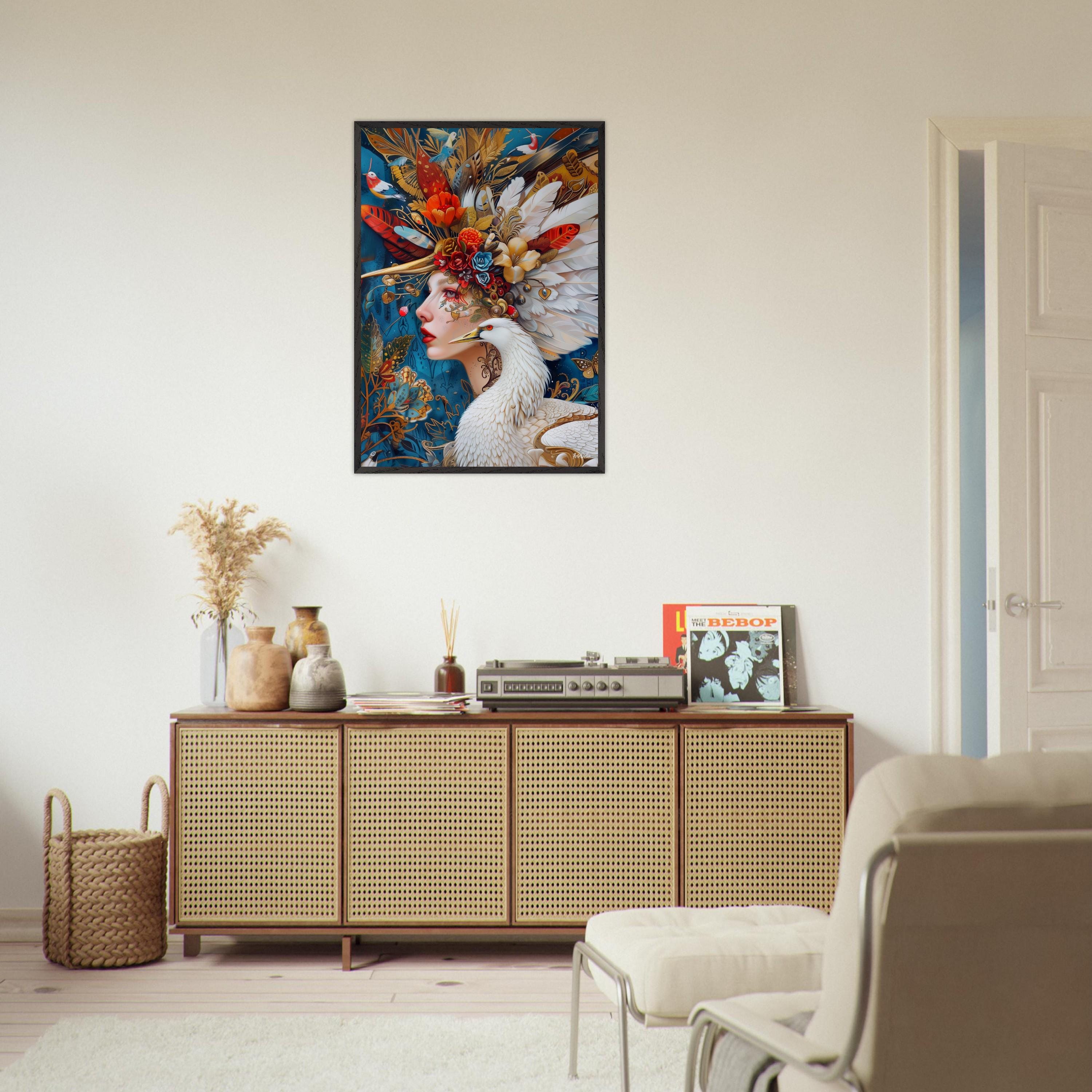 Unreal Portrait 'avian Empress' Art Print Home Decor Wall Art for ...