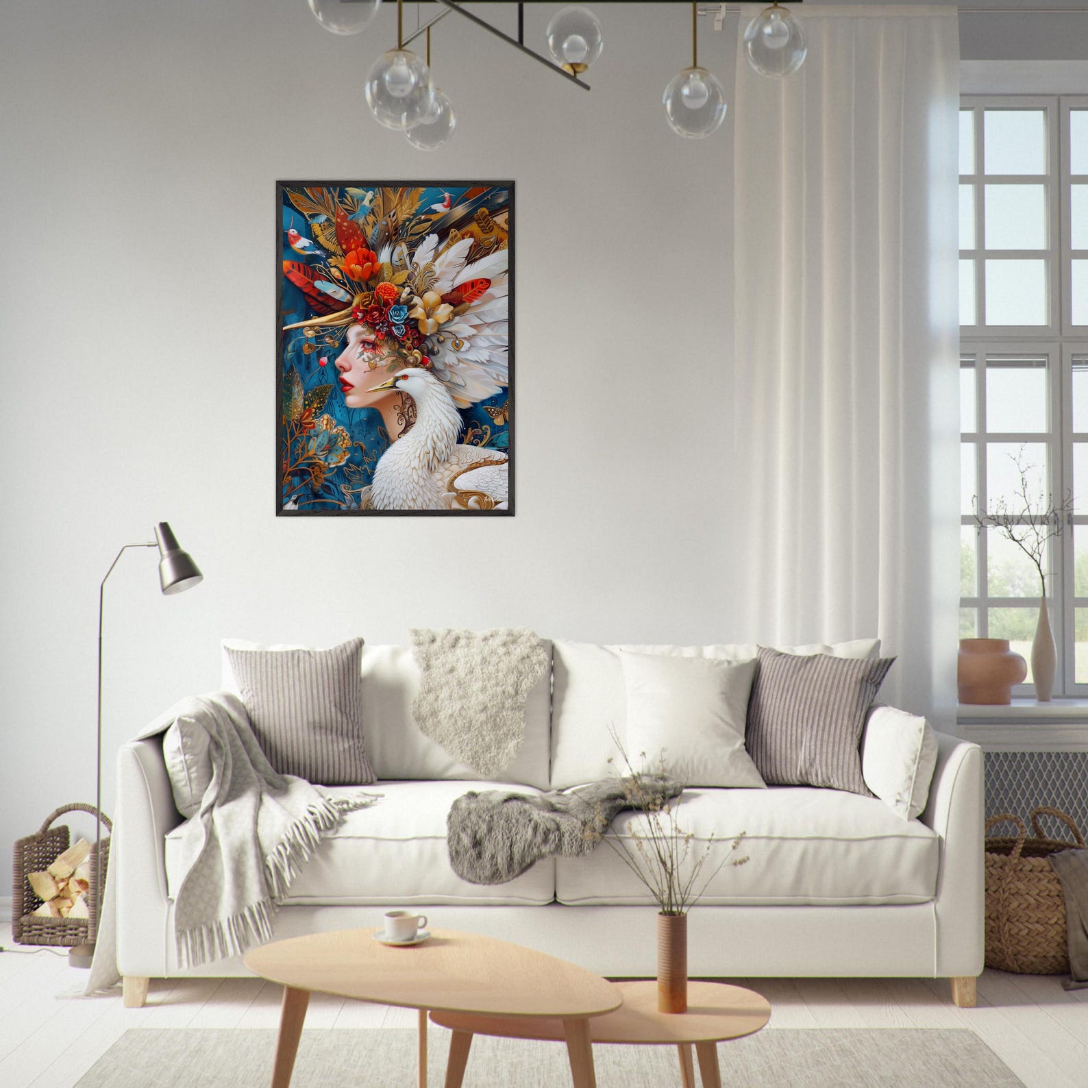 Unreal Portrait 'avian Empress' Art Print Home Decor Wall Art for ...
