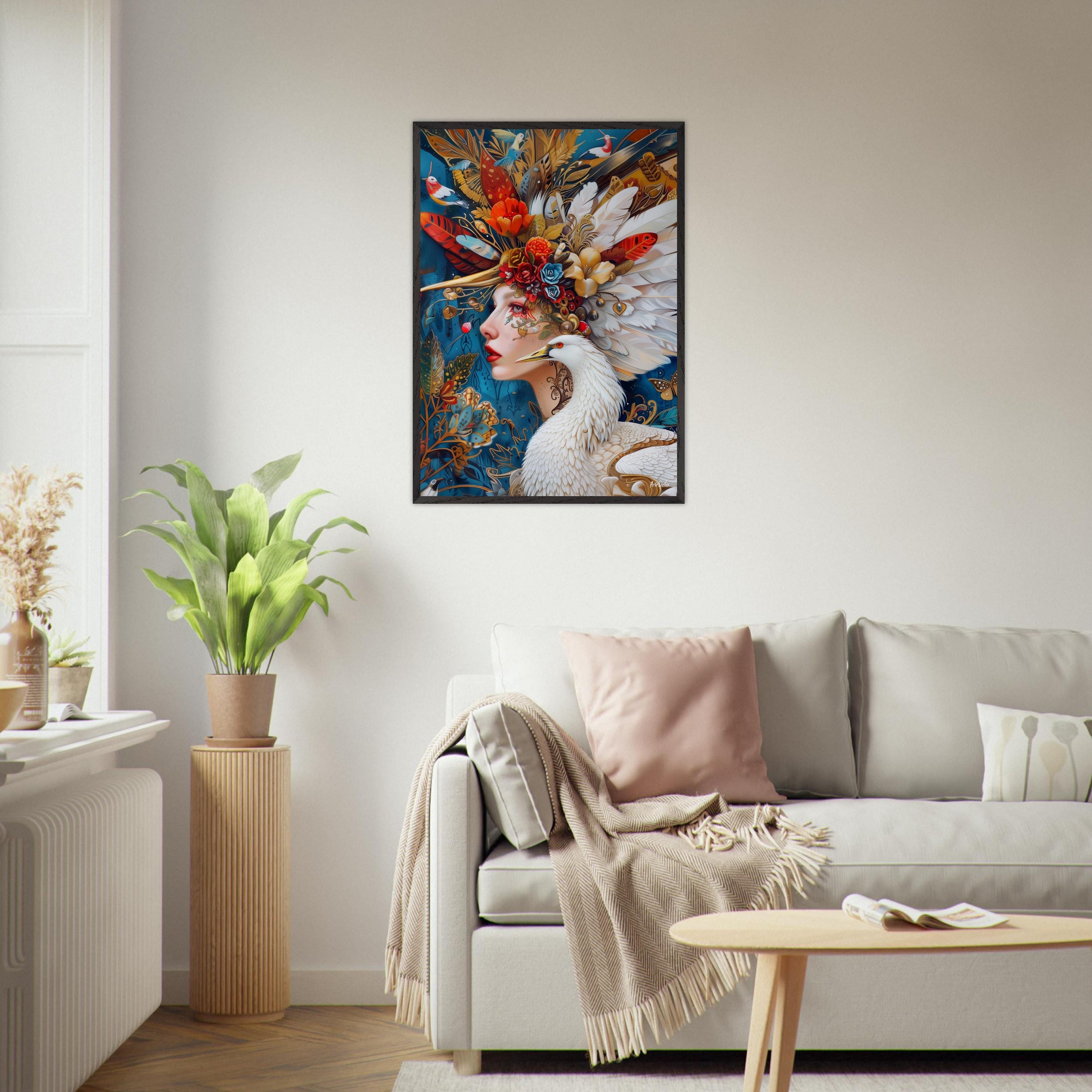 Unreal Portrait 'avian Empress' Art Print Home Decor Wall Art for ...