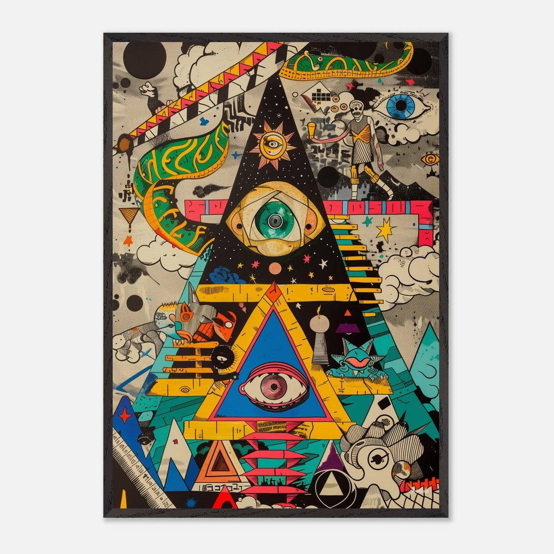 Eternal Gaze Art Print Limited Edition Esoteric Illuminati Artwork Wall ...