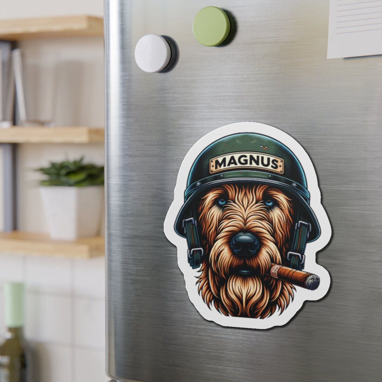 Magnus the Irish Wolfhound Die-cut Magnet - Etsy