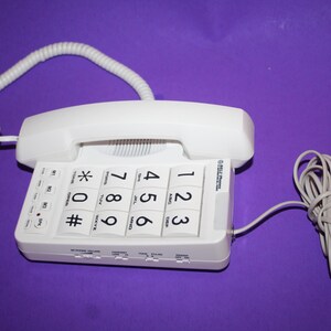 Vintage PUSH BUTTON White TELEPHONE - Etsy