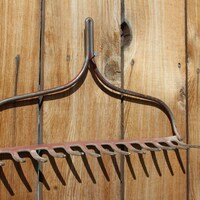 Rustic Cast Iron Rake Head: Distressed Farmhouse Garden Tool - Etsy