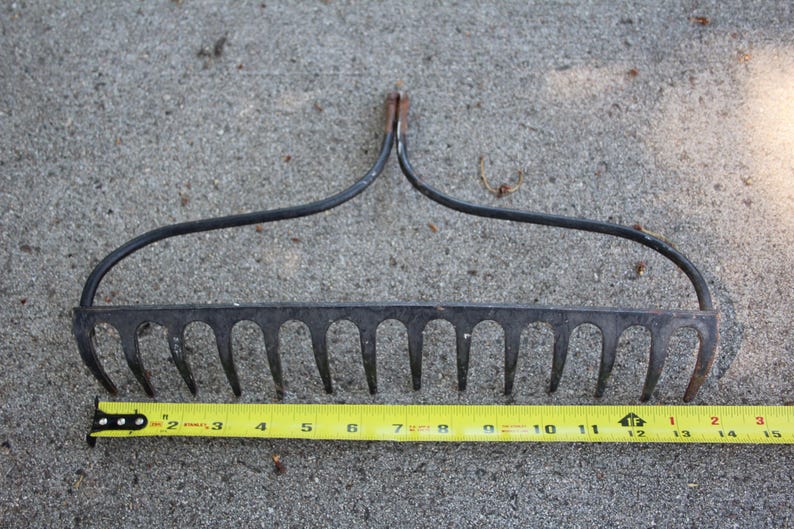 Vintage RUSTY Metal Rock Rake Head Turned DISPLAY / Staging PROP - Etsy