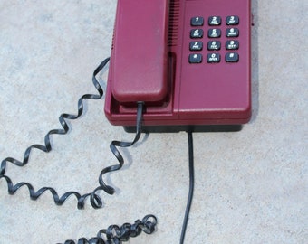 Vintage Taupe Land Line Push Button Wall Telephone - Etsy