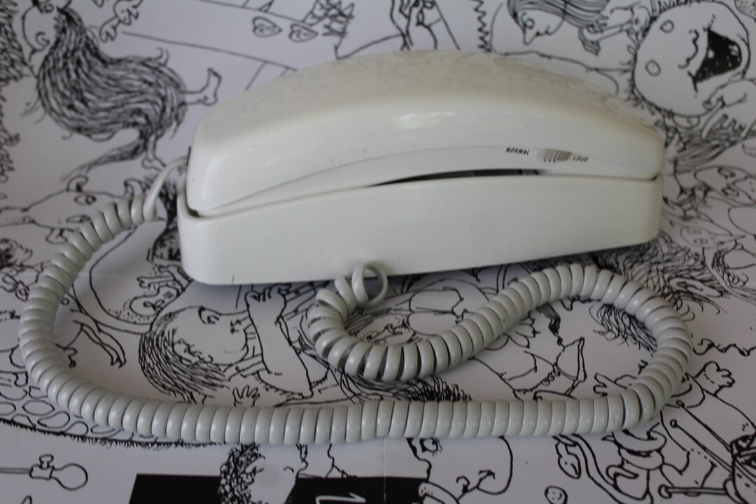VINTAGE White PUSH BUTTON Telephone - Etsy