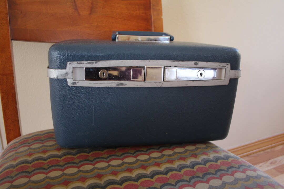 Vintage SAMSONITE Brand Blue TRAIN CASE / Luggage - Etsy