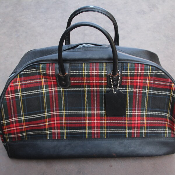 Plaid Suitcase - Etsy